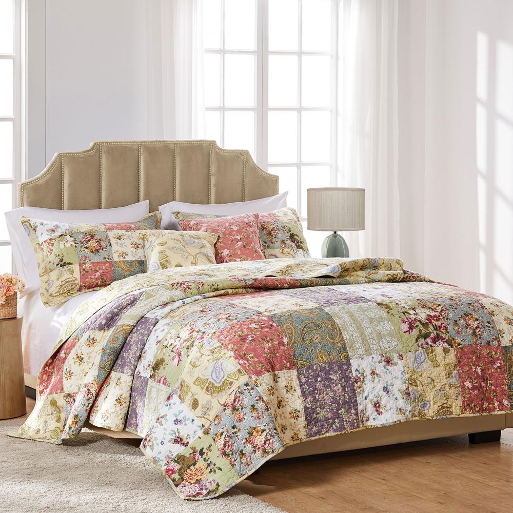 Greenland Home Fashion Blooming Prairie Quilt And Sham Bonus Set ...